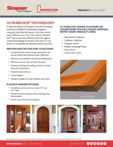 Simpson Product Data Sheet - UltraBlock Technology - Lumbermen's Inc ...